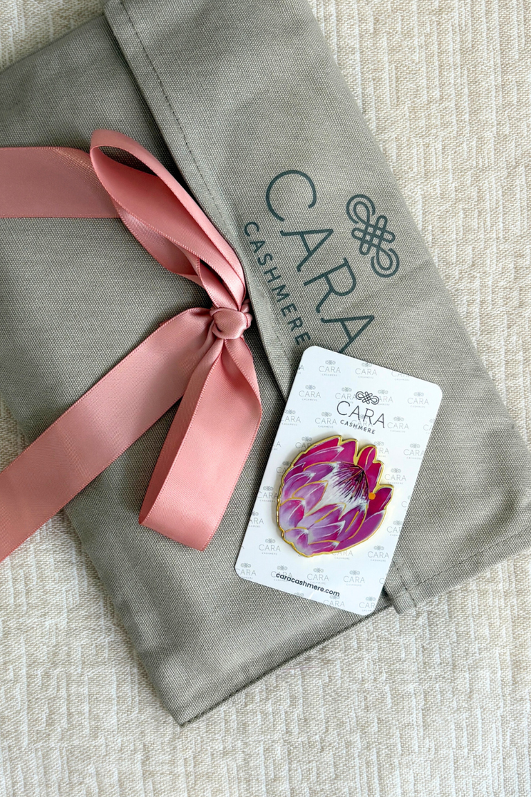 Protea Reversible Scarf Magnet Brooch | Artist Series by Cara Cashmere